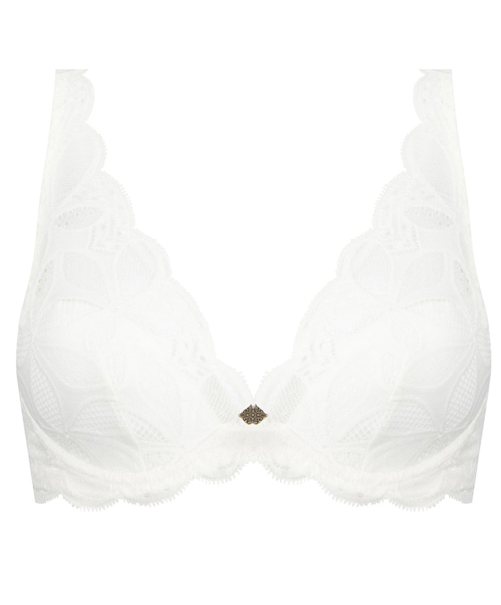 Soutien-gorge mousse à armatures forme triangle Stricto Sensuelle écru nacre Antigel de Lise ...