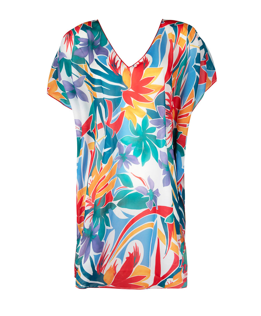 Poncho de plage Antigel Bain La Flaneuse papiers découpés multicolore ...